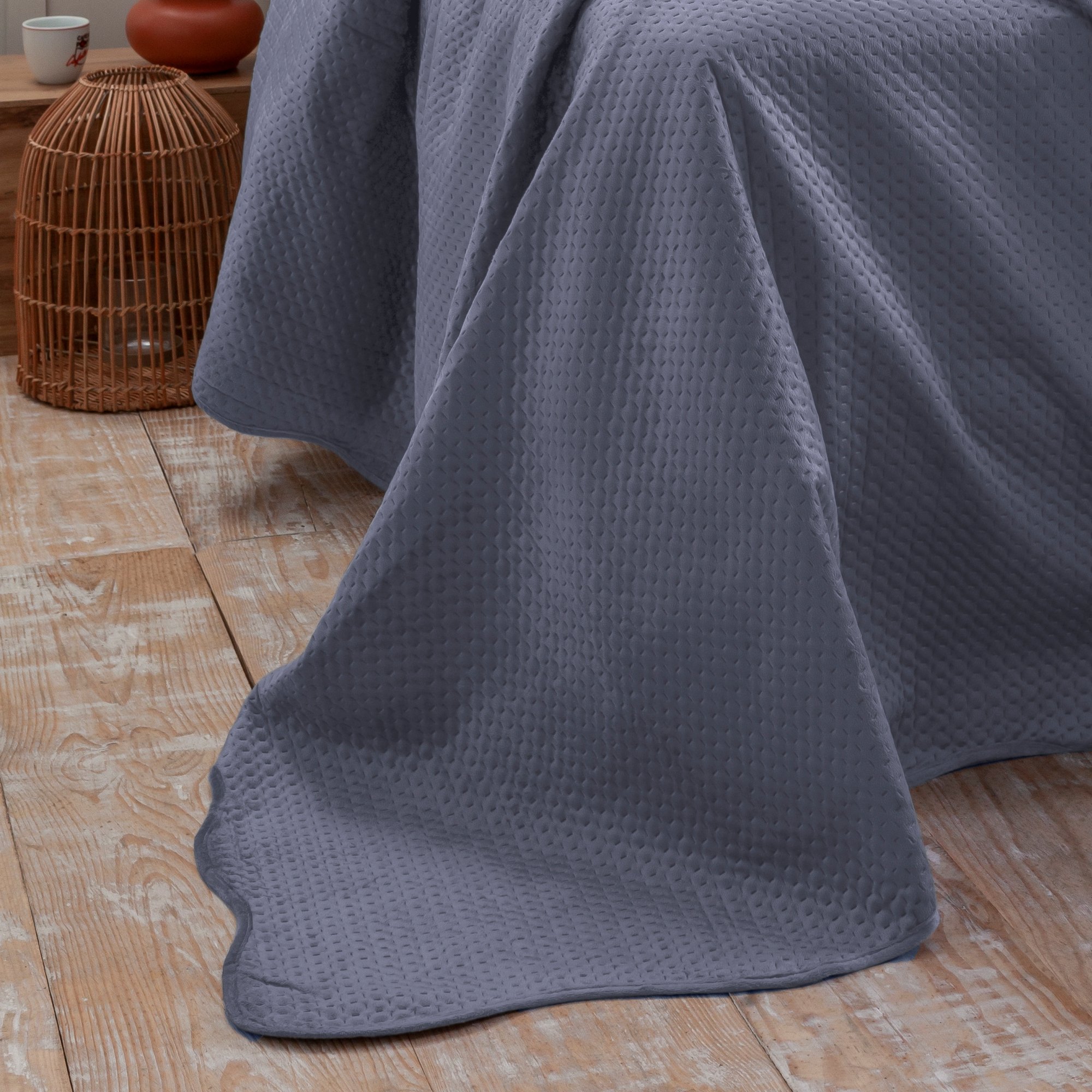 Kit Cobre Leito 3 peças Queen Aveludado Rozac - Bloom