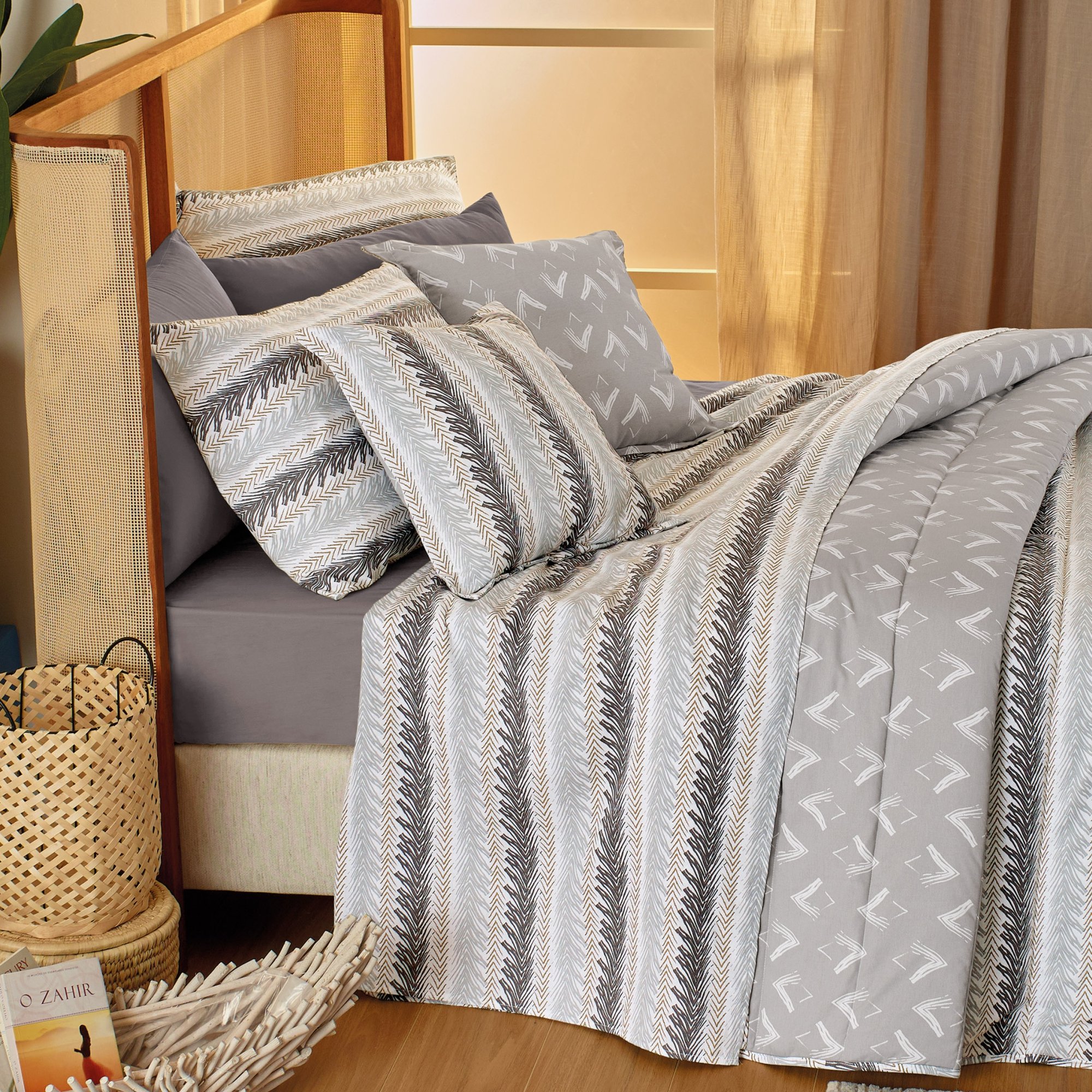 Jogo de Cama Queen Teka Linha Crystal Navagio