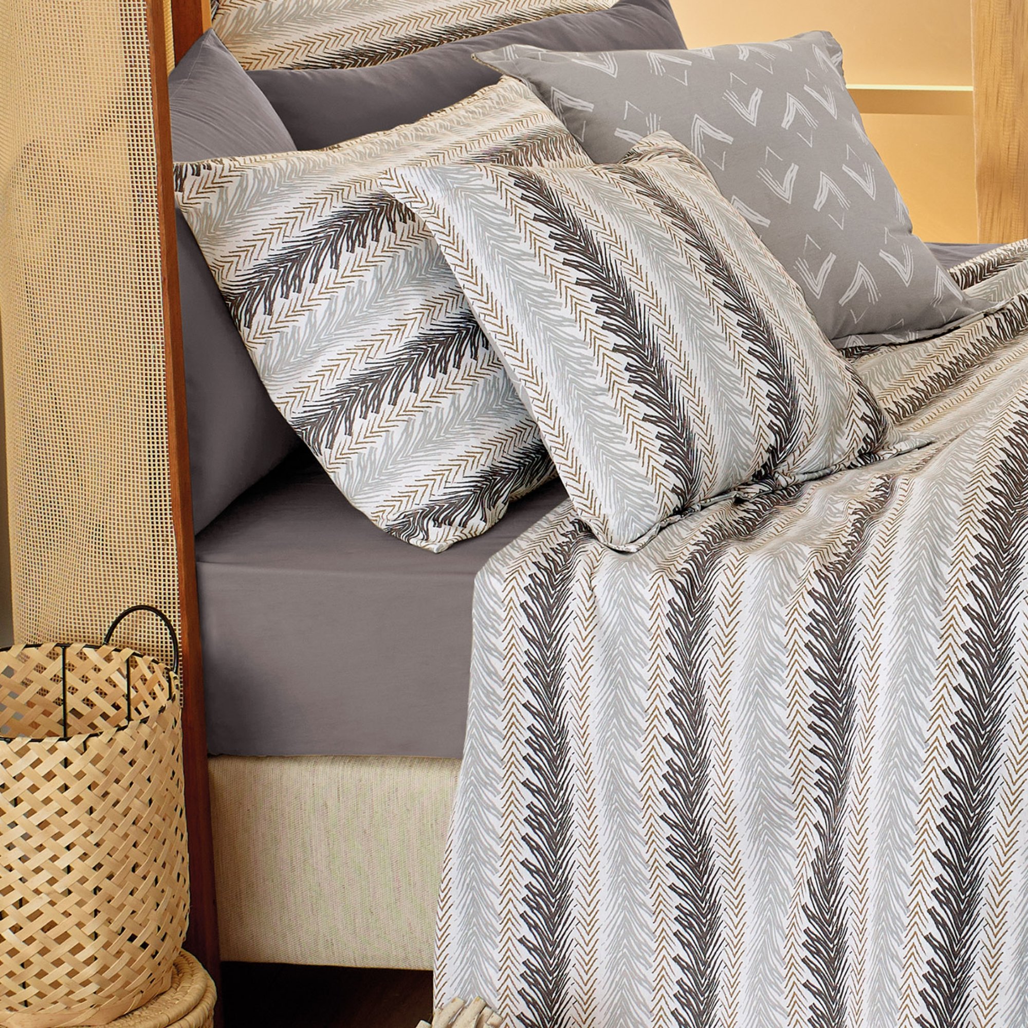 Jogo de Cama Queen Teka Linha Crystal Navagio