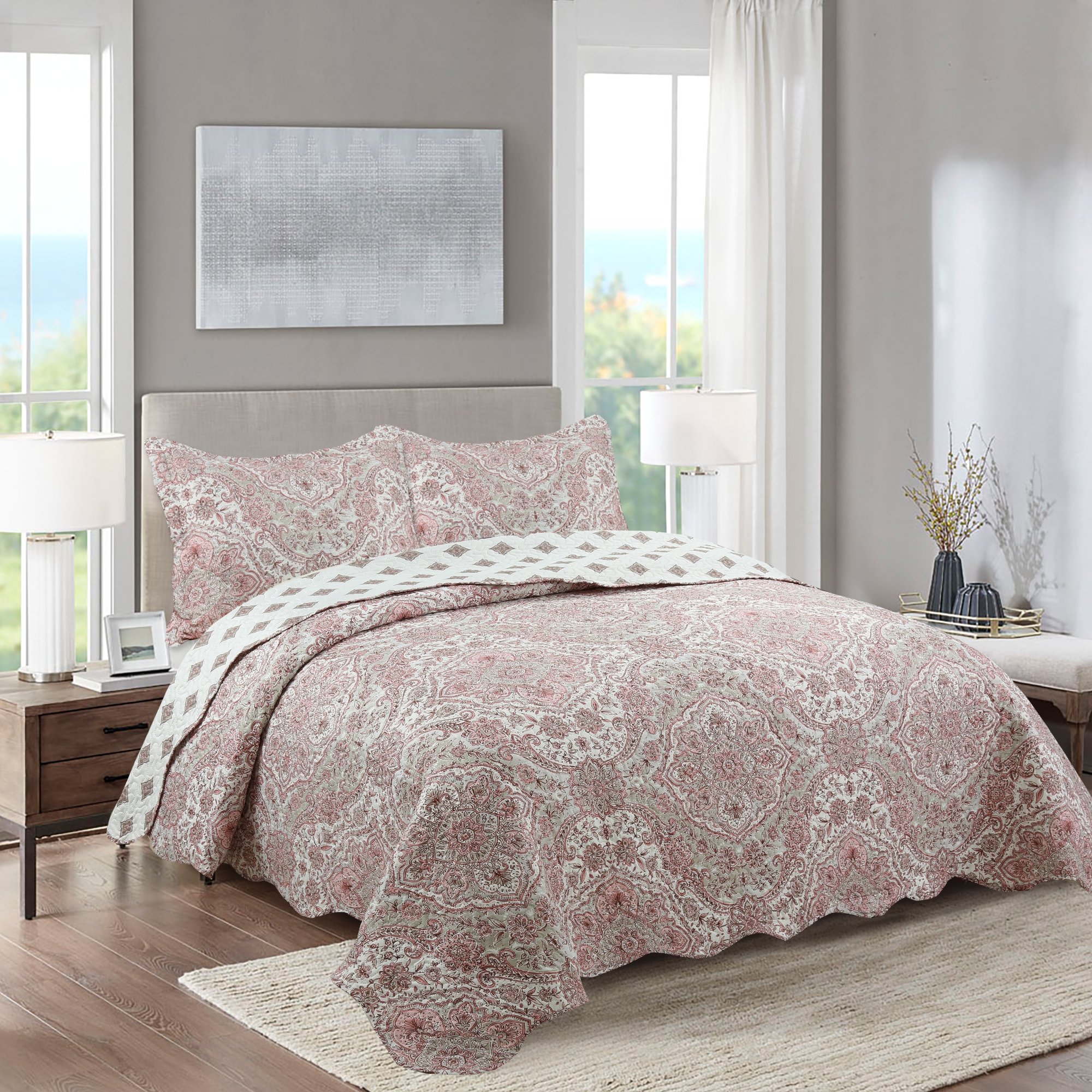 Kit Cobre Leito 3 peças Casal Bouti Patchwork Rozac - Cairo - Modelo 4