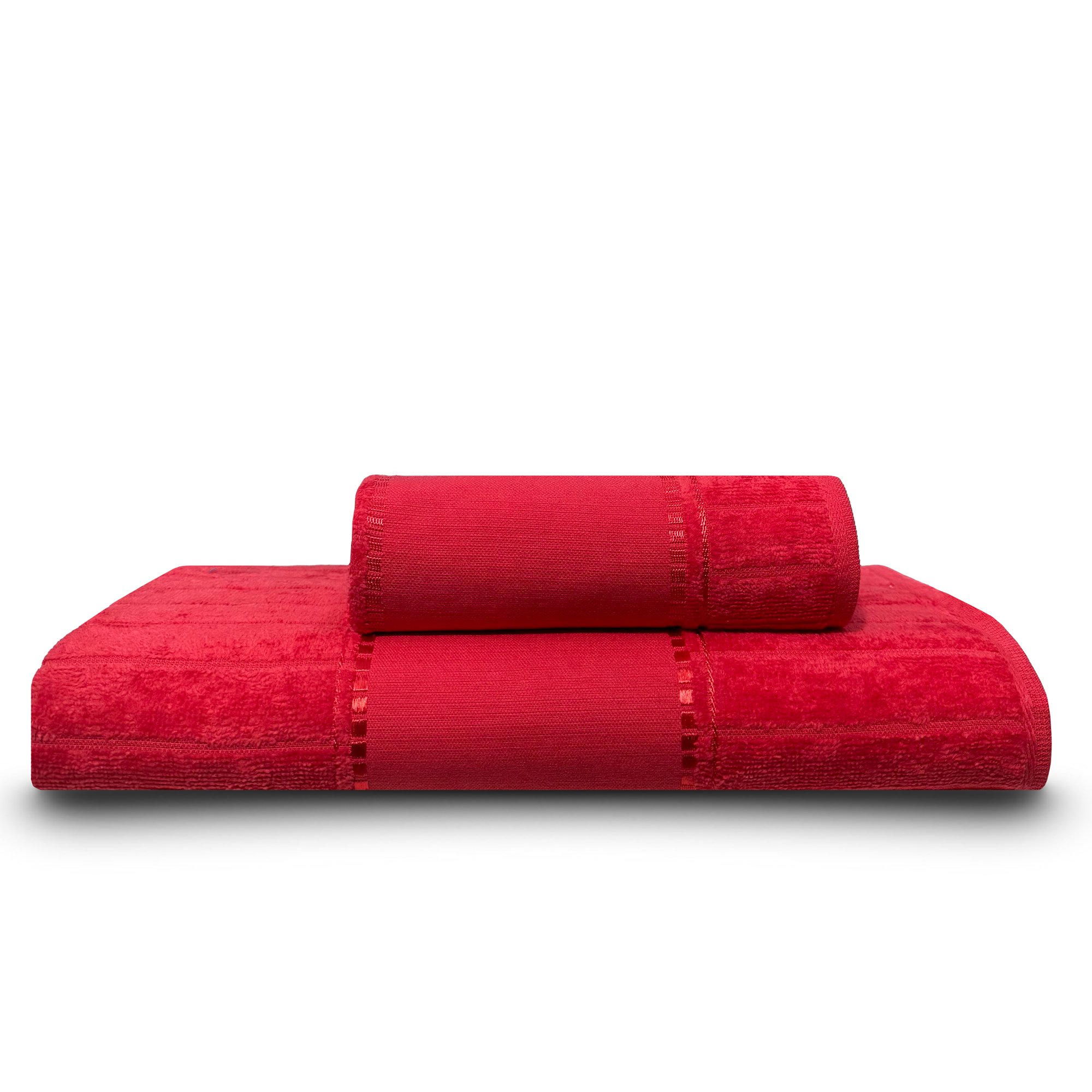 Jogo de Toalhas 2 peças Aveludada Ponto Russo - 380g/m² - Athelier ...